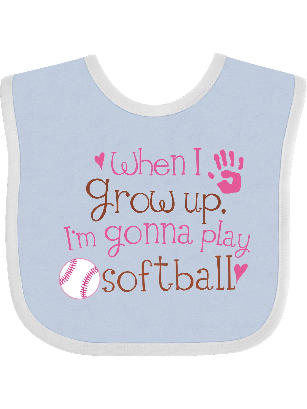 Inktastic Future Softball Player Girls Girls Baby Bib - Walmart.com