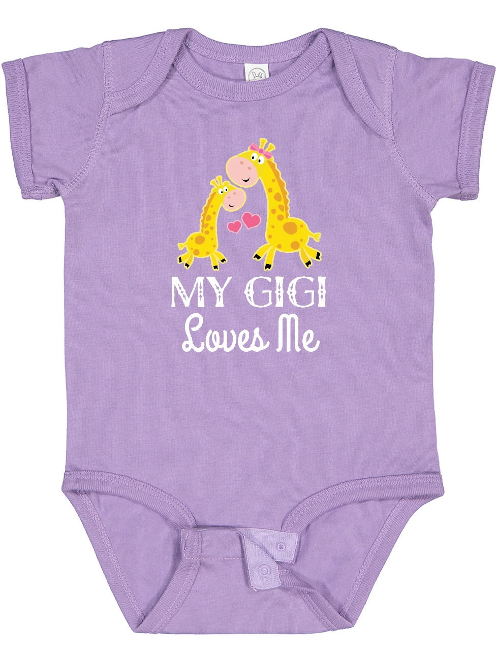 Inktastic Gigi Loves Me Girls Giraffe Granddaughter Girls Baby Bodysuit ...
