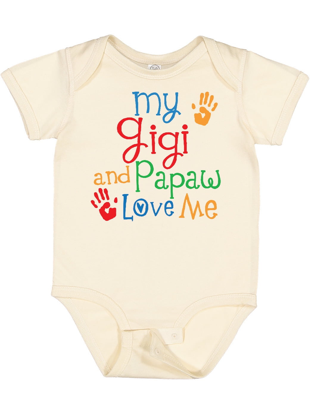 Inktastic Gigi and Papaw Love Me Grandchild Boys or Girls Baby Bodysuit ...
