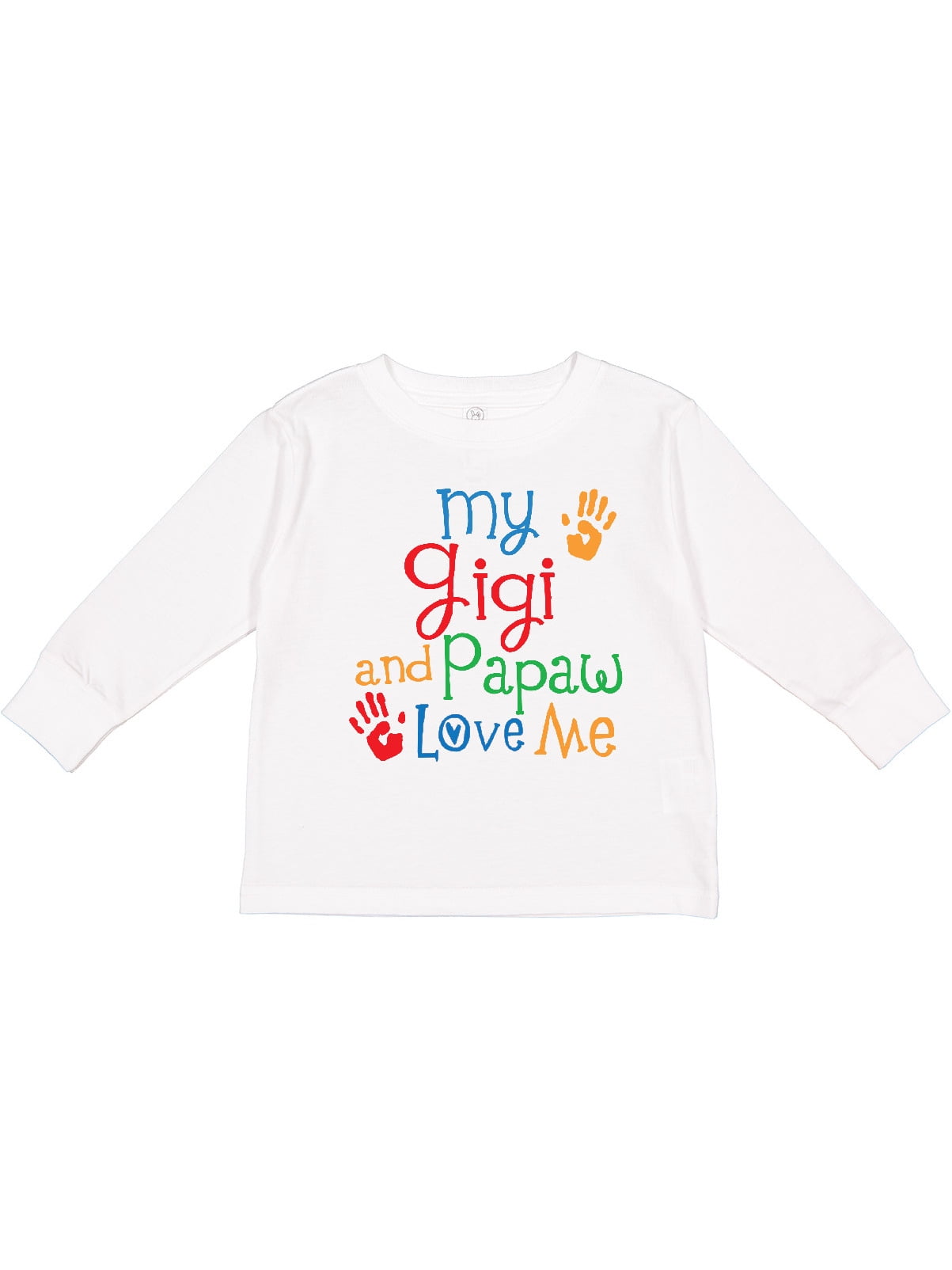 Inktastic Gigi and Papaw Love Me Grandchild Boys or Girls Long Sleeve Toddler T-Shirt - Walmart.com
