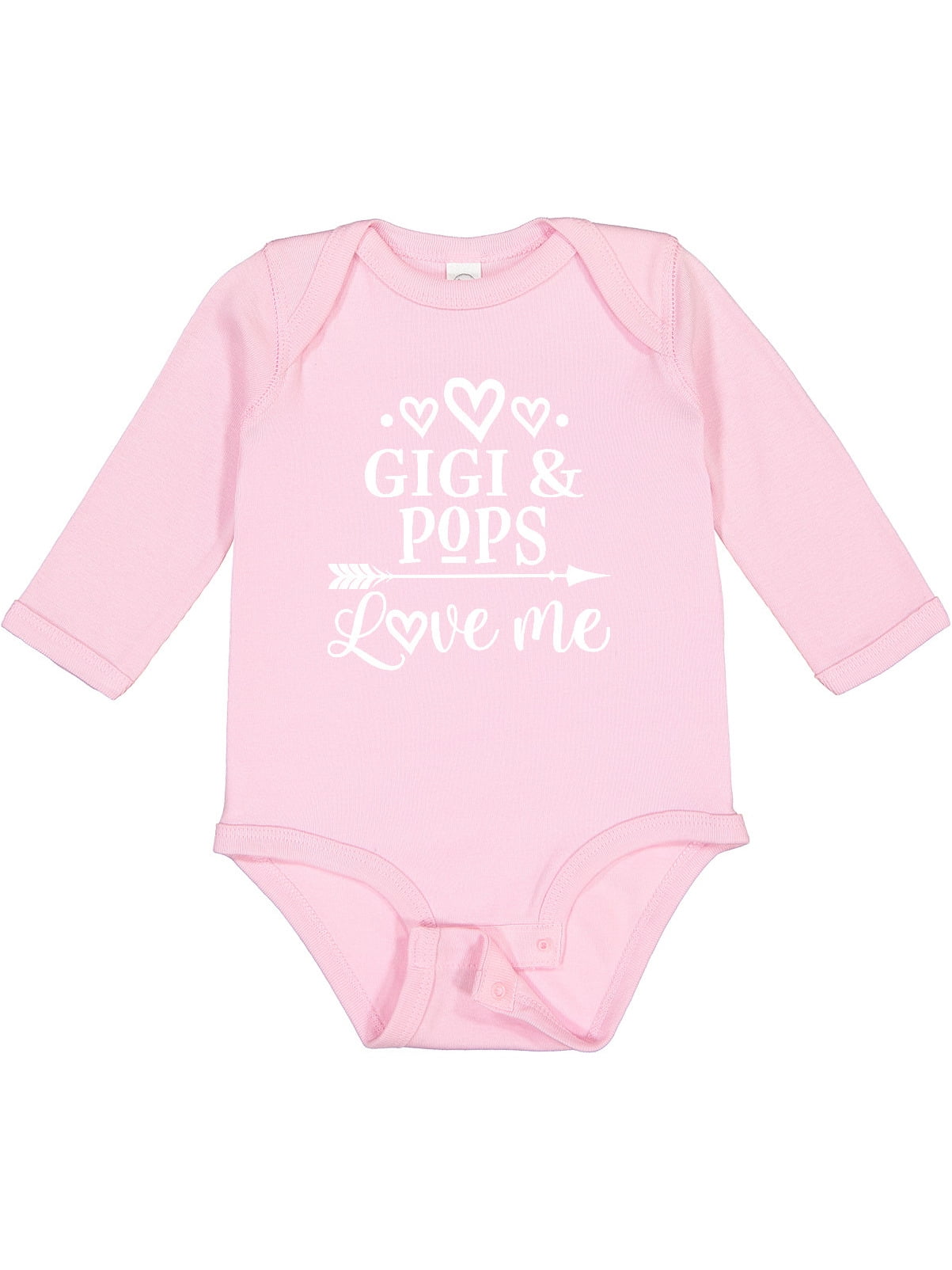 Inktastic Gigi and Pops Love Me Boys or Girls Long Sleeve Baby Bodysuit ...