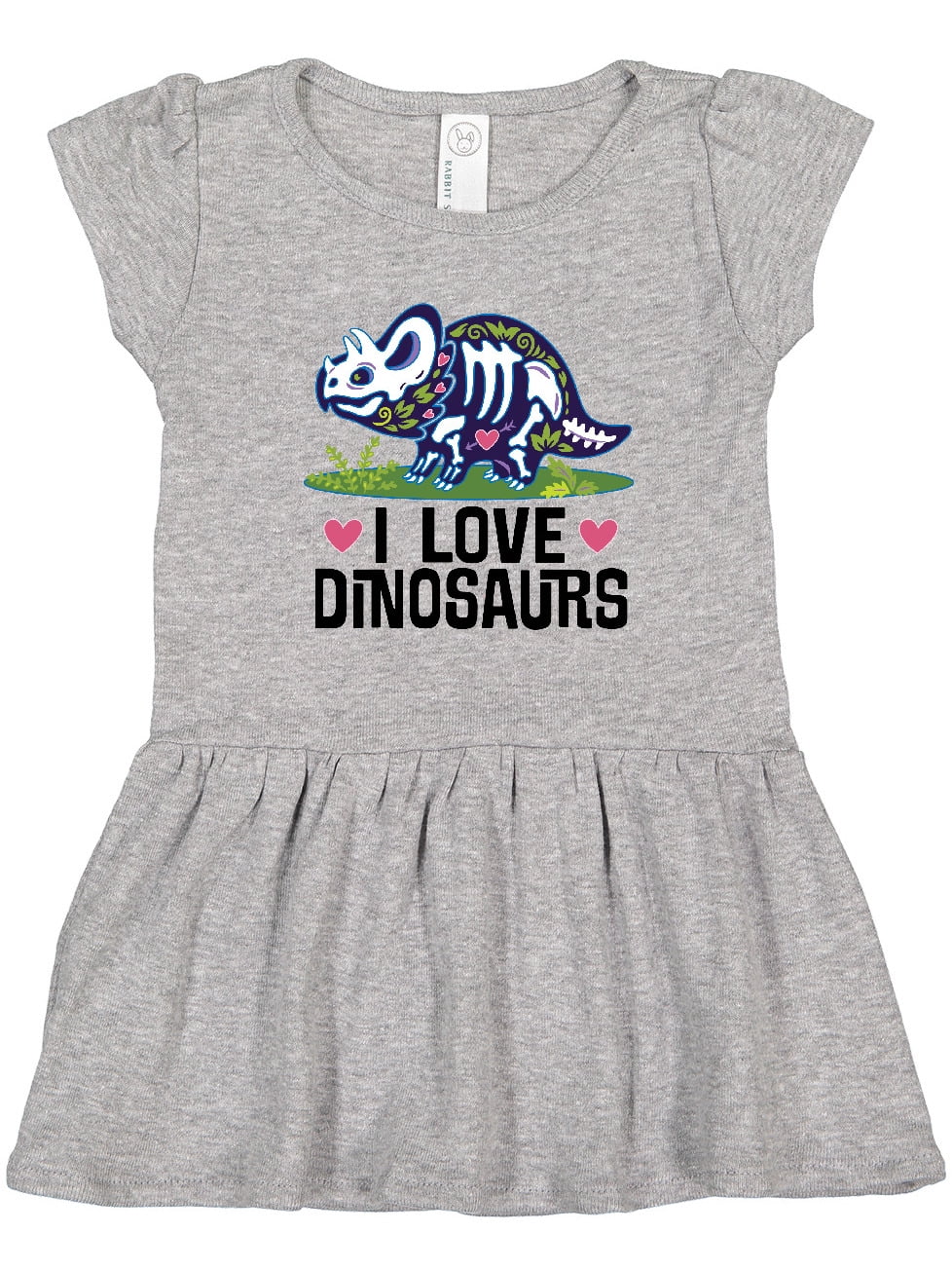 Inktastic Girl Dinosaur I Love Dinosaurs Girls Toddler Dress - Walmart.com