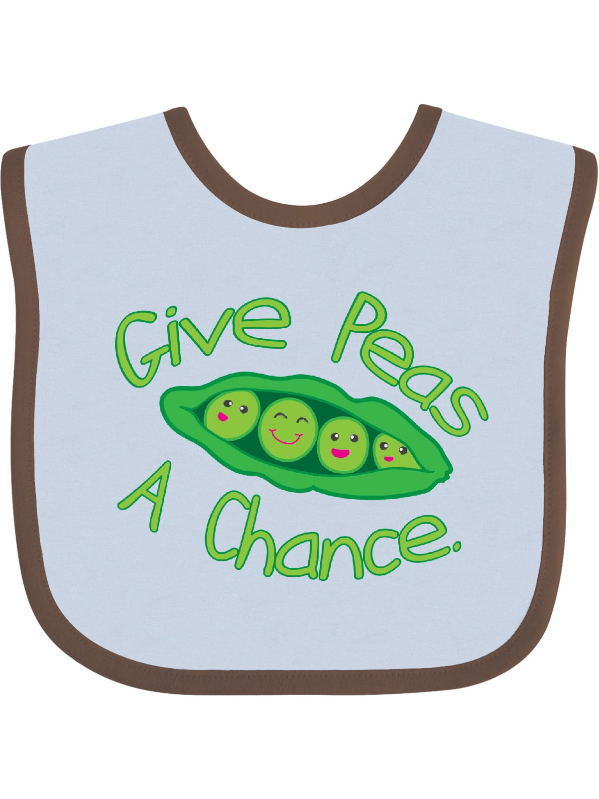 Inktastic Give Peas a Chance. Boys or Girls Baby Bib - Walmart.com