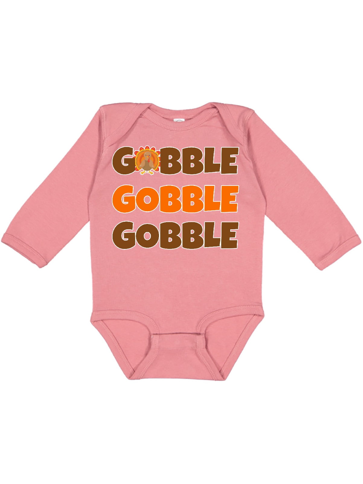 Inktastic Gobble Gobble Gobble Boys or Girls Long Sleeve Baby Bodysuit ...