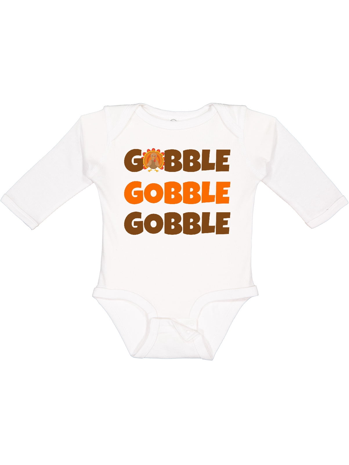 Inktastic Gobble Gobble Gobble Boys or Girls Long Sleeve Baby Bodysuit ...