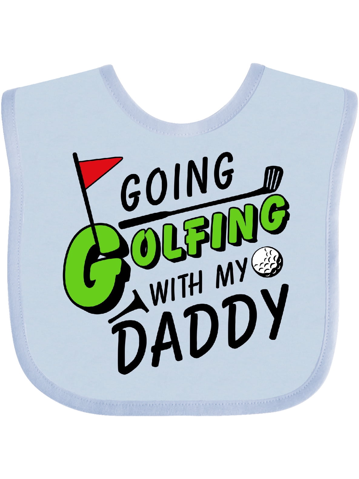 Inktastic Going Golfing with My Daddy- Kids Golf Boys or Girls Baby Bib ...