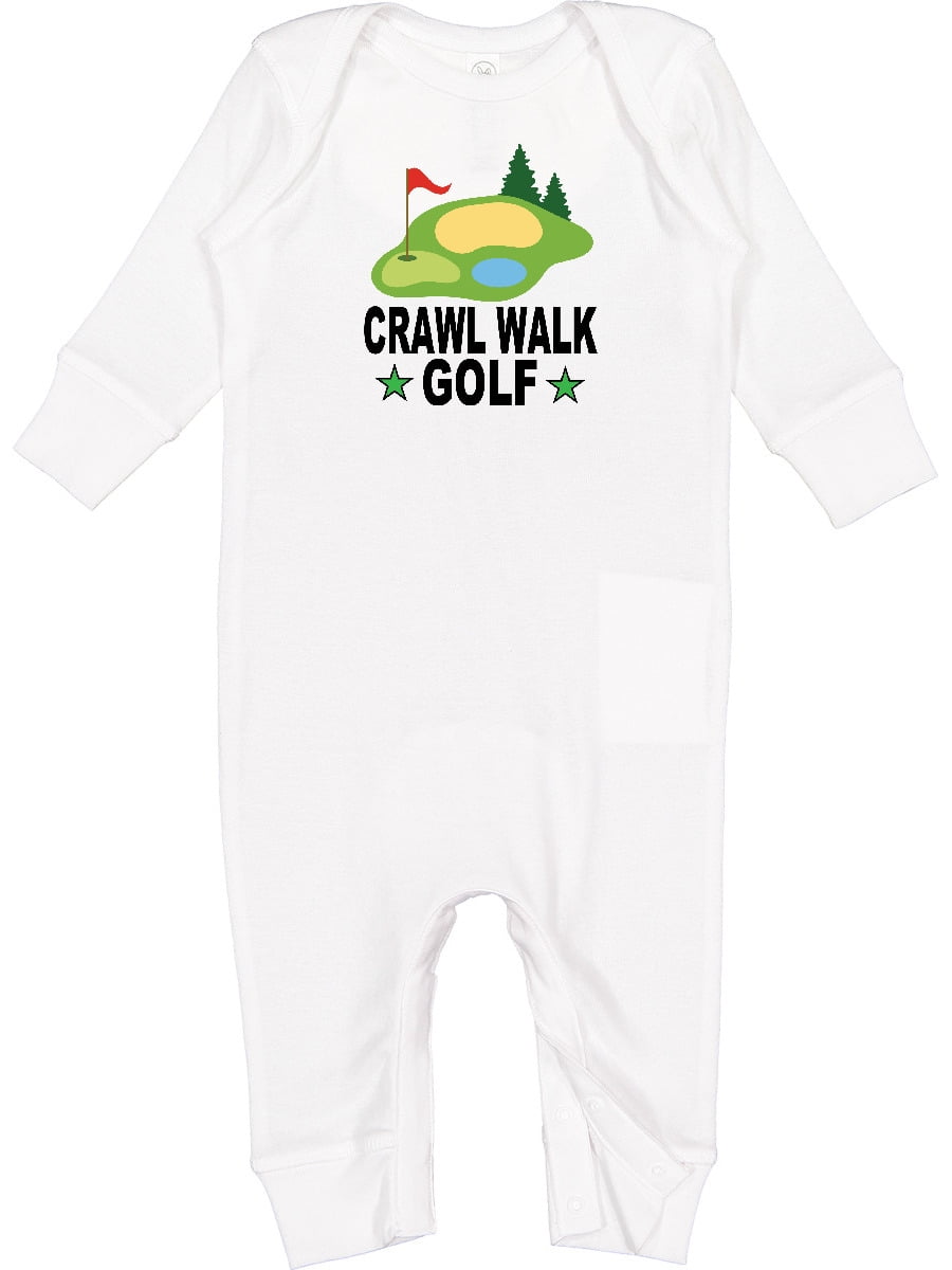 Inktastic Golfing Crawl Walk Golf Baby Romper Coveralls - Walmart.com