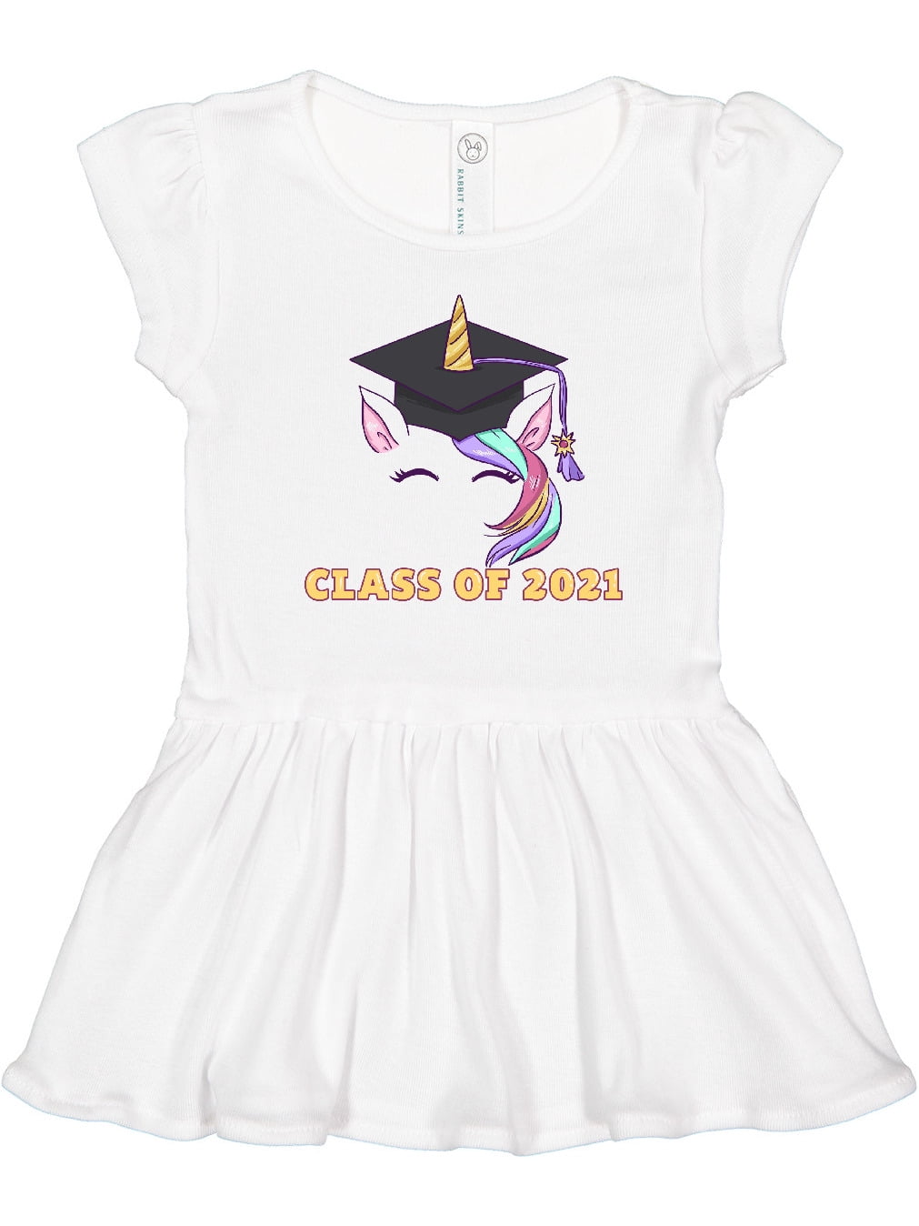 Inktastic Graduation Cap Unicorn Class Of 2021 Girls Toddler Dress ...