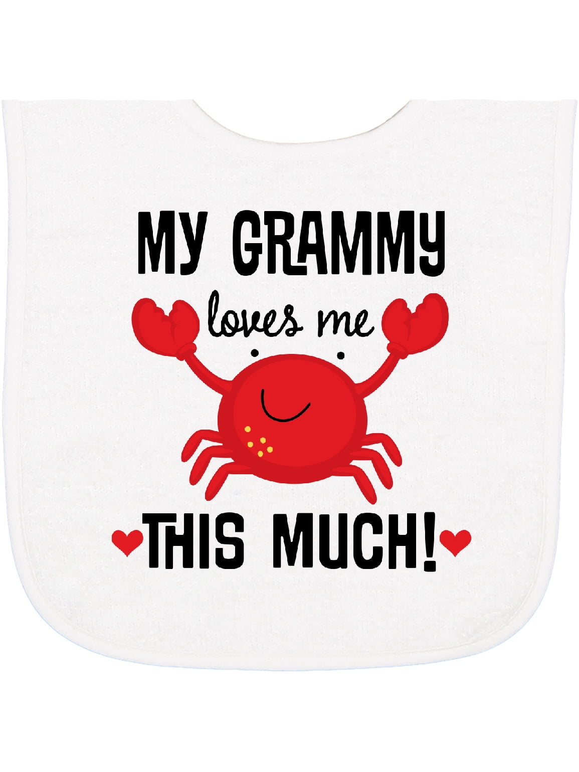 Inktastic Grammy Loves Me Grandchild Baby Terry Cloth Bib - Walmart.com