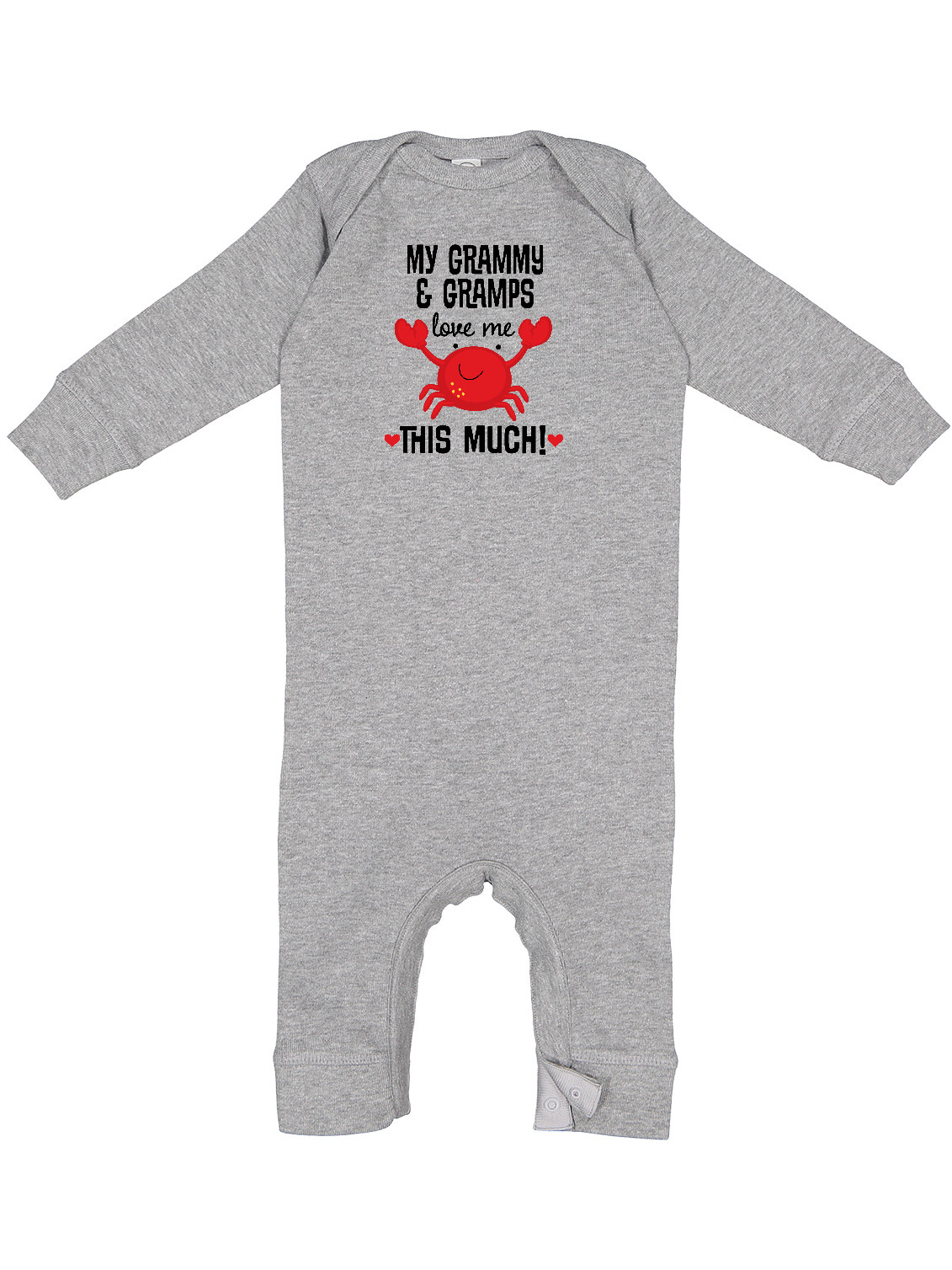 Inktastic Grammy and Gramps Love Me Grandson Grandchild Baby Romper ...