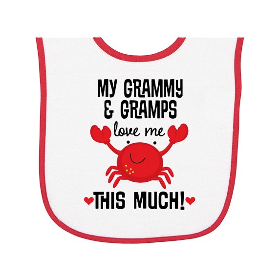 Inktastic Grammy and Gramps Love Me Grandson Grandchild Baby Terry ...