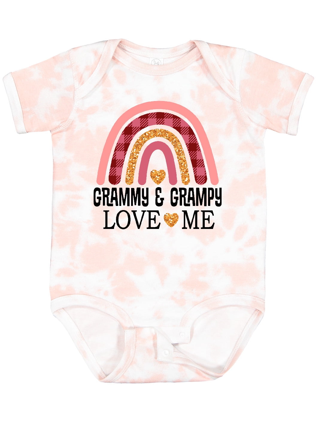 Inktastic Grammy and Grampy Love Me Grandchild Rainbow Girls Baby ...
