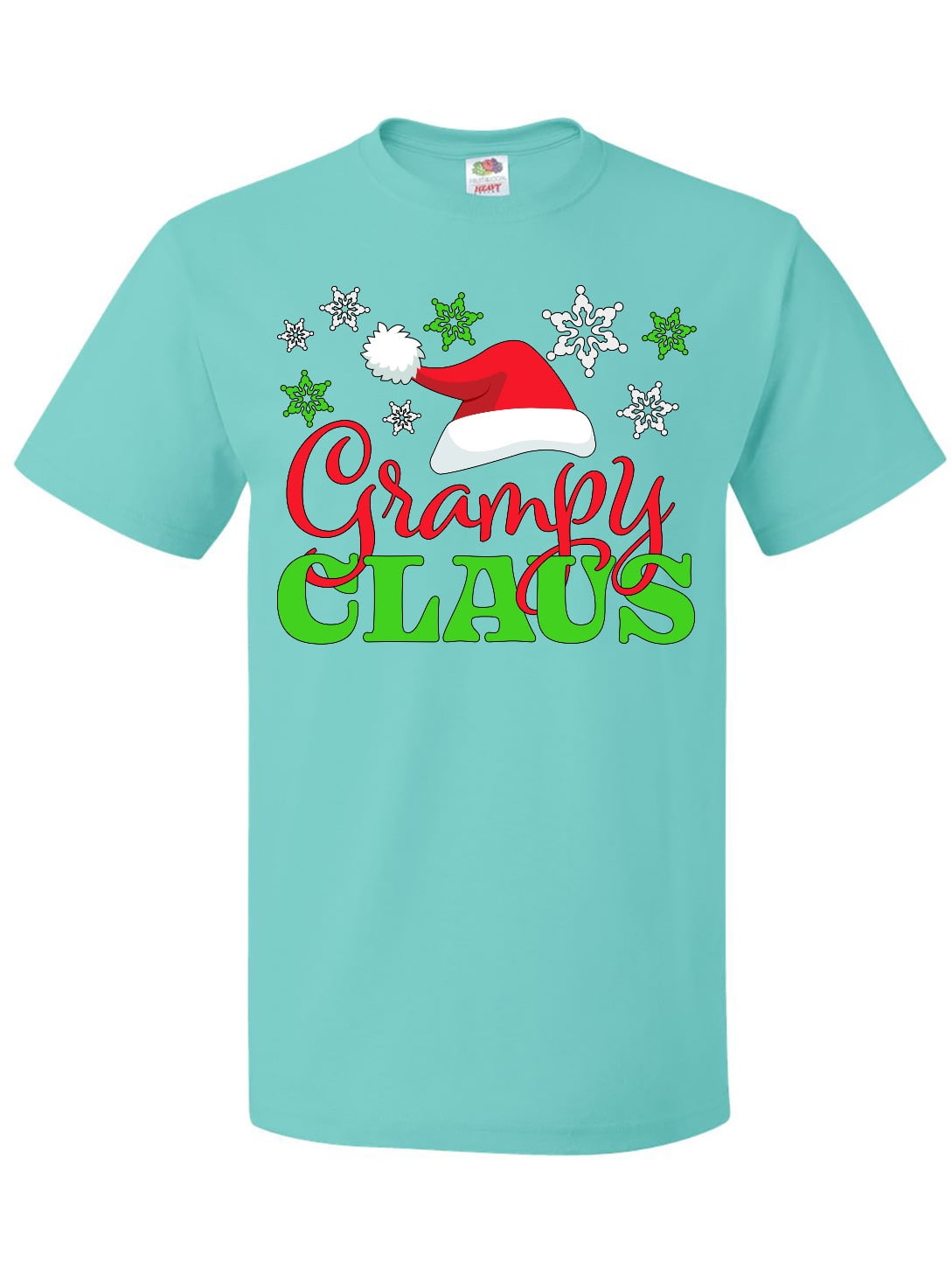 Inktastic Grampy Claus with Christmas Santa Hat and Snowflakes T-Shirt - Walmart.com