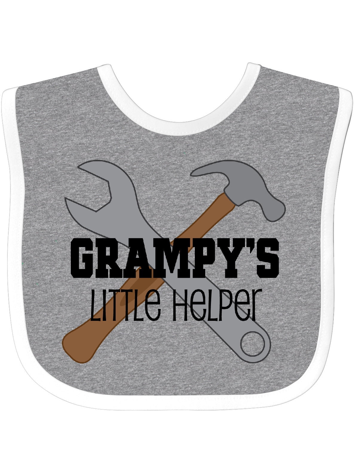 Inktastic Grampy Grandpa's Little Helper Boys Baby Bib - Walmart.com