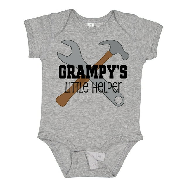 Inktastic Grampy Grandpa's Little Helper Boys Baby Bodysuit - Walmart.com