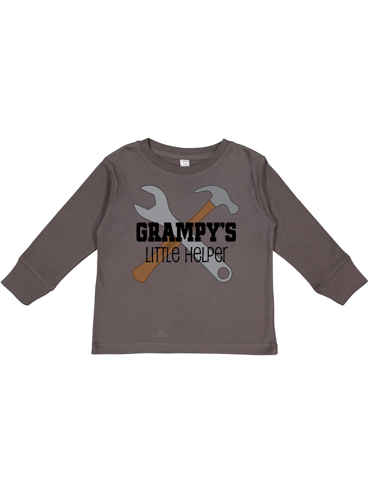 Inktastic Grampy Grandpa's Little Helper Boys Long Sleeve Toddler T ...