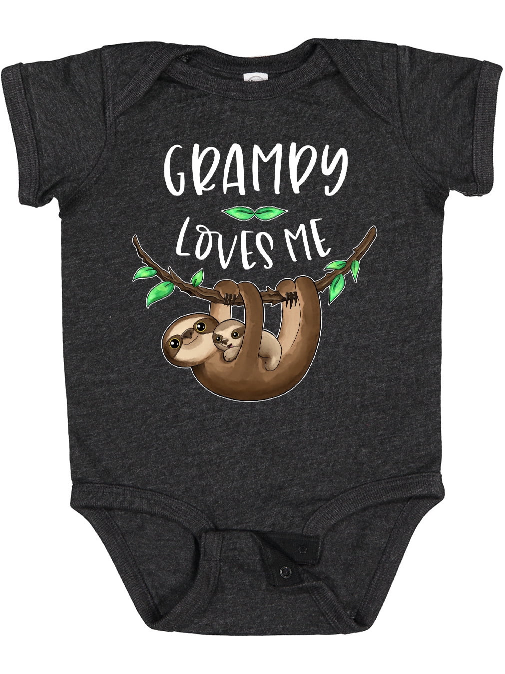 Inktastic Grampy Loves Me Cute Sloth and Baby Boys or Girls Baby Bodysuit - Walmart.com