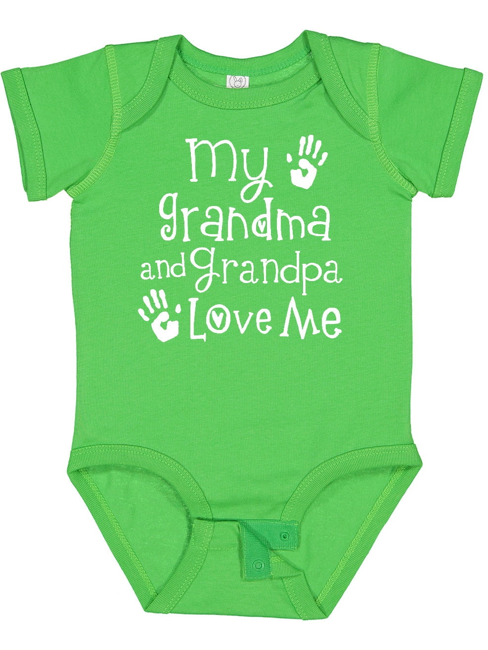 Inktastic Grandma Grandpa Love Me Girls Boys or Girls Baby Bodysuit - Walmart.com