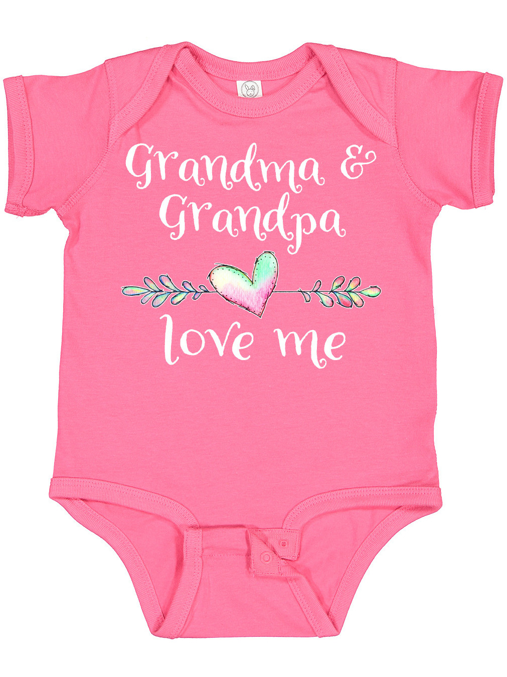 Inktastic Grandma and Grandpa Love Me- Heart Grandchild Boys or Girls Baby Bodysuit - Walmart.com