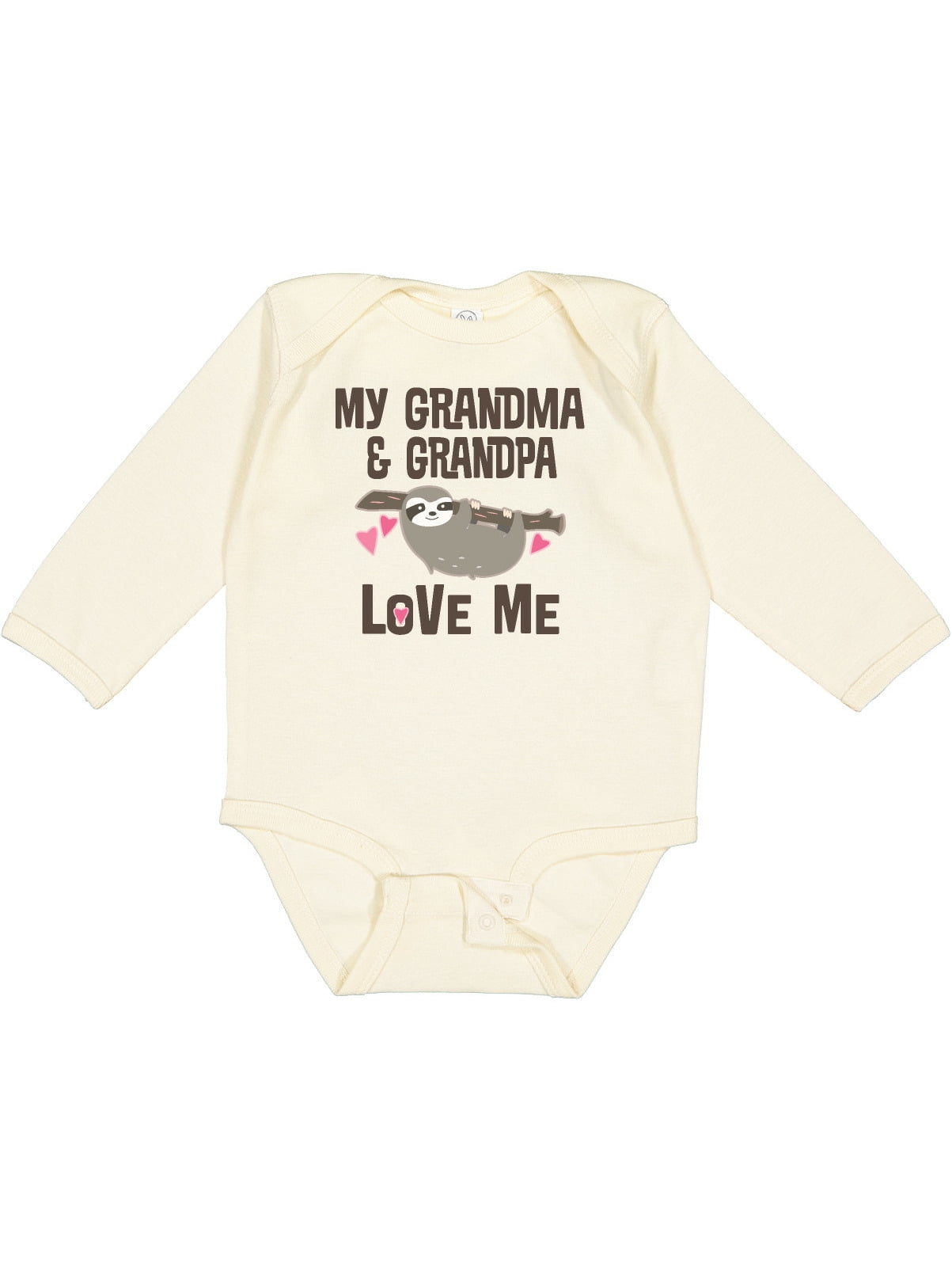 Inktastic Grandma and Grandpa Love Me Sloth Girls Long Sleeve Baby Bodysuit - Walmart.com