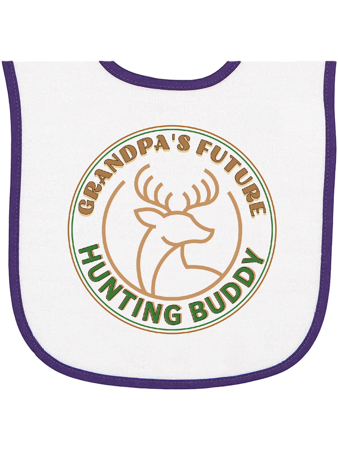 Inktastic Grandpa Future Hunting Buddy Deer Baby Terry Cloth Bib ...