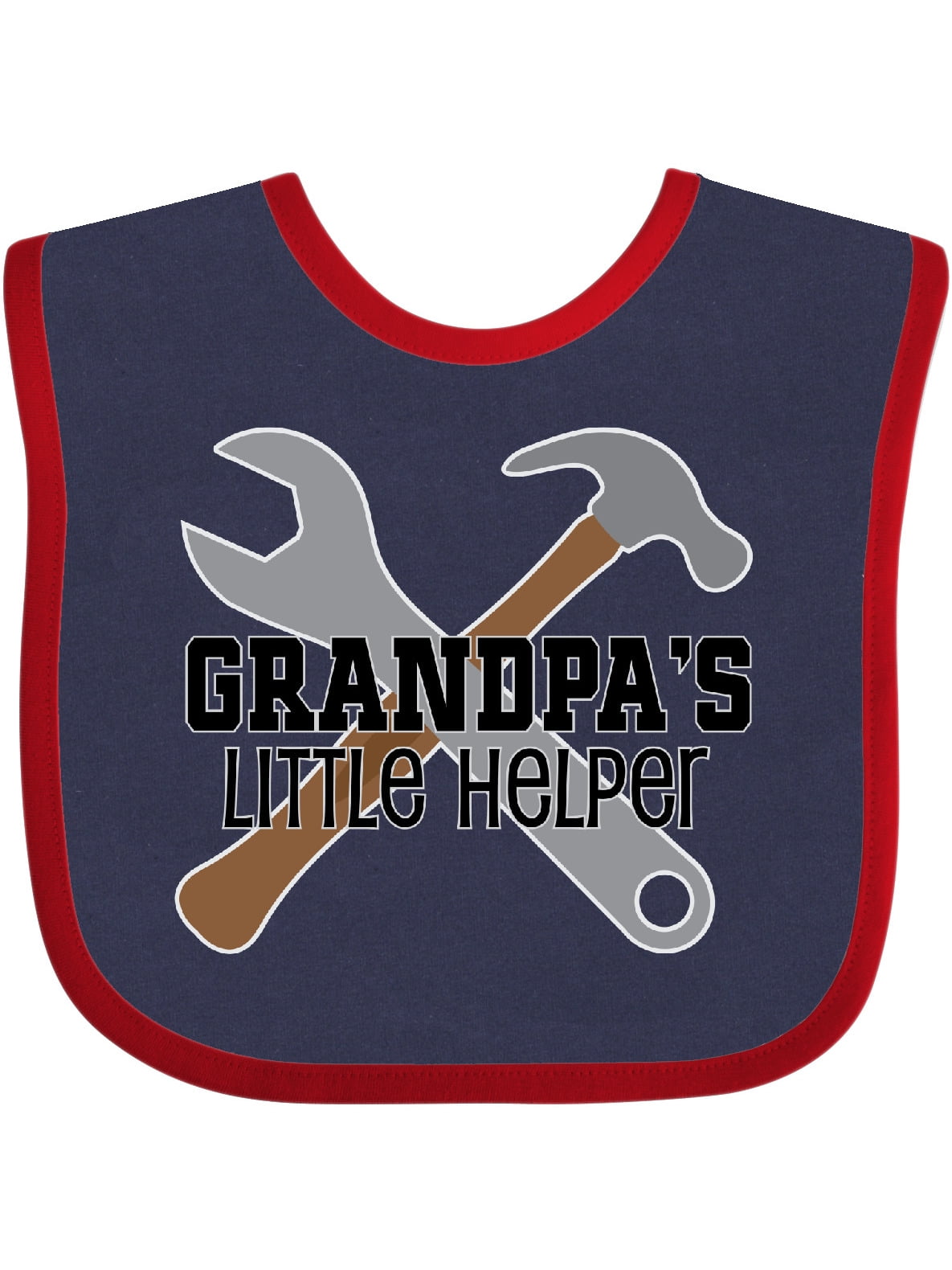 Inktastic Grandpa Little Helper Boys Baby Bib - Walmart.com