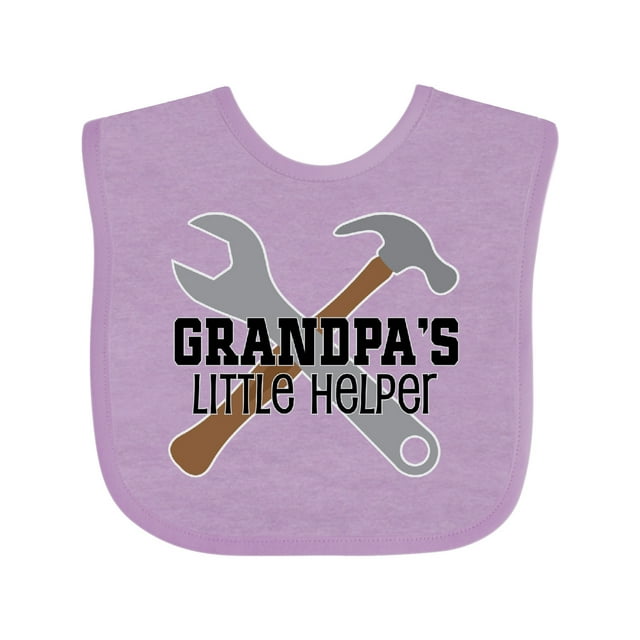 Inktastic Grandpa Little Helper Boys Baby Bib - Walmart.com