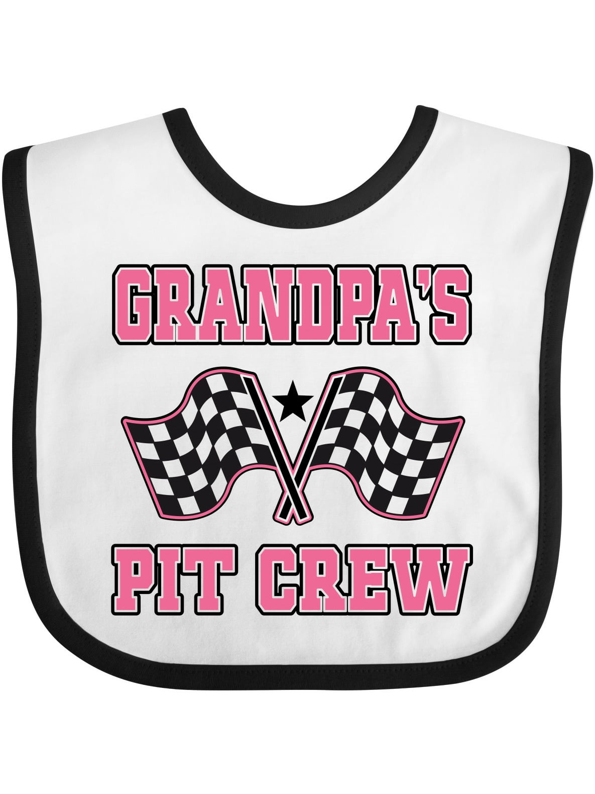 Inktastic Grandpa Pit Crew Girls Racing Flags Girls Baby Bib - Walmart.com