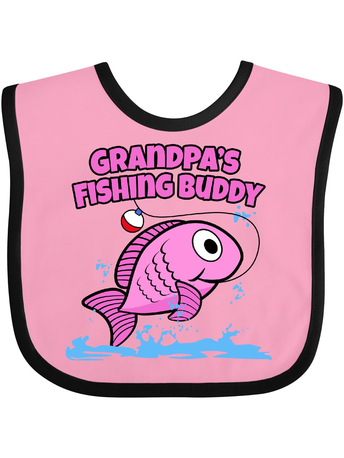 Inktastic Grandpa's Fishing Buddy (pink) Girls Baby Bib - Walmart.com