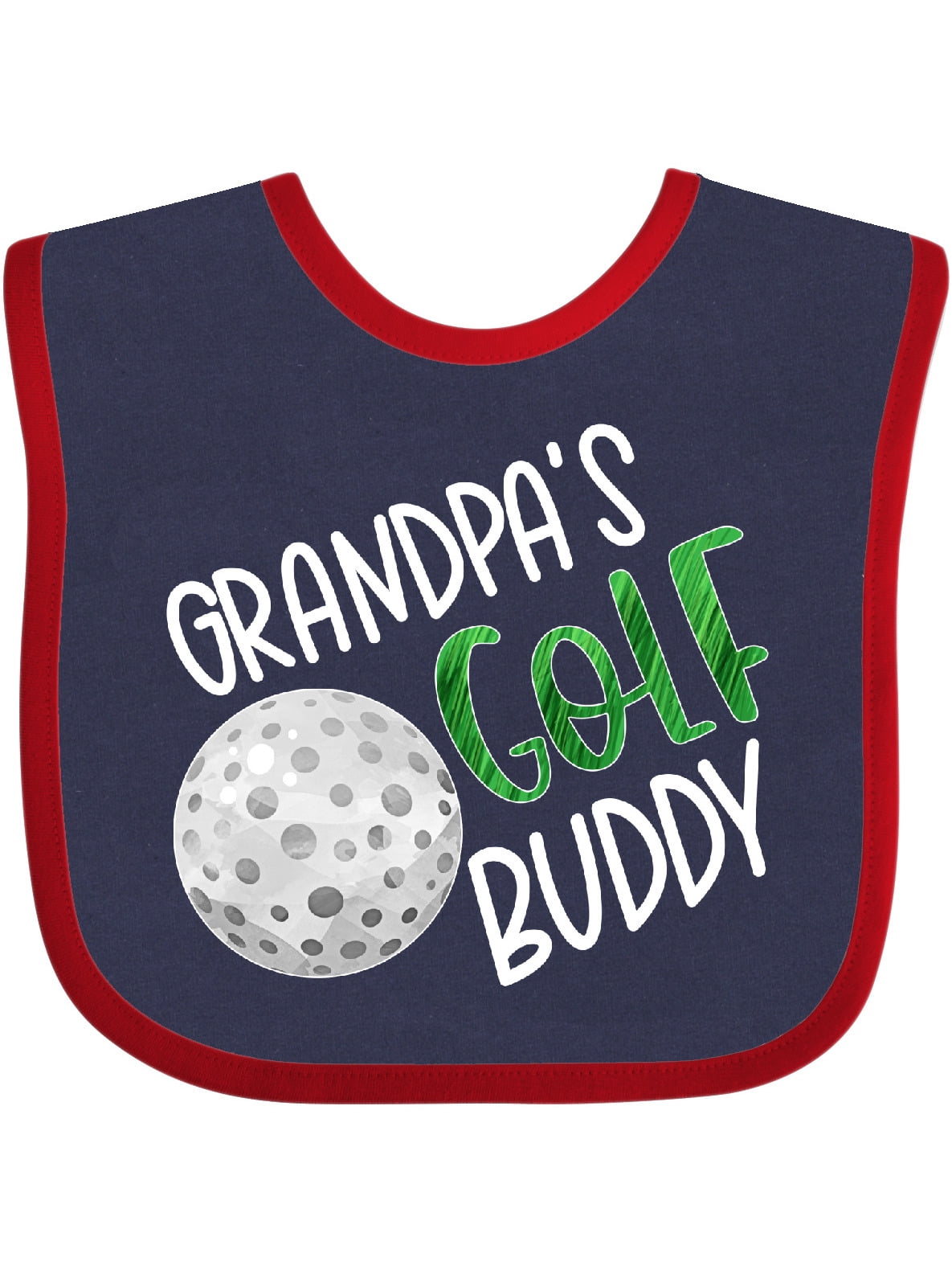 Inktastic Grandpa's Golf Buddy with Golf Ball Boys or Girls Baby Bib ...