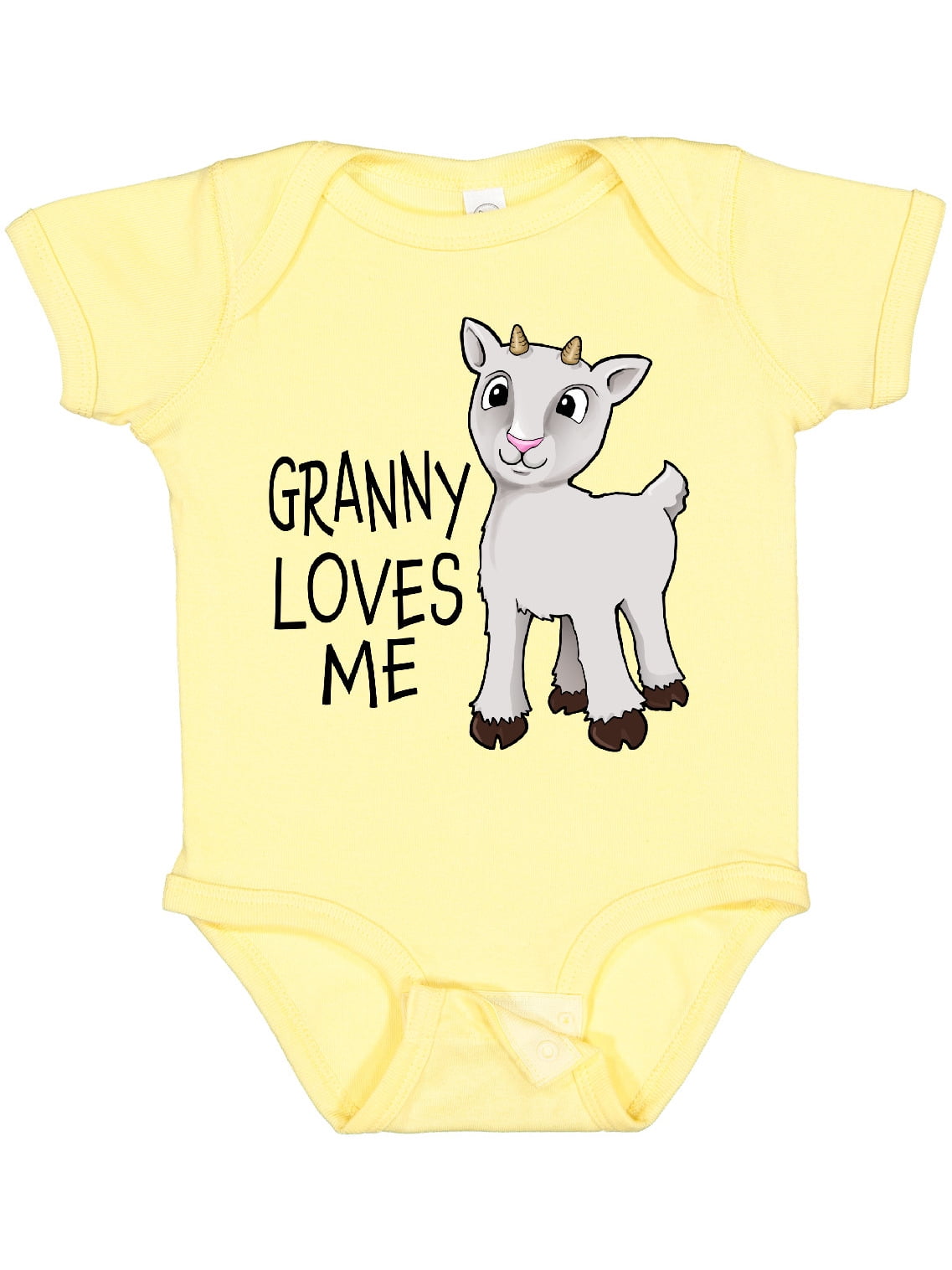Inktastic Granny Loves Me- cute goat Boys or Girls Baby Bodysuit - Walmart.com