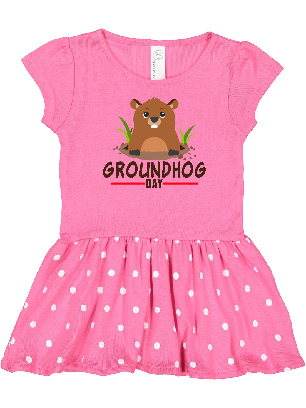 Inktastic Groundhog Day with Cute Groundhog Illustration Gift Baby Girl ...
