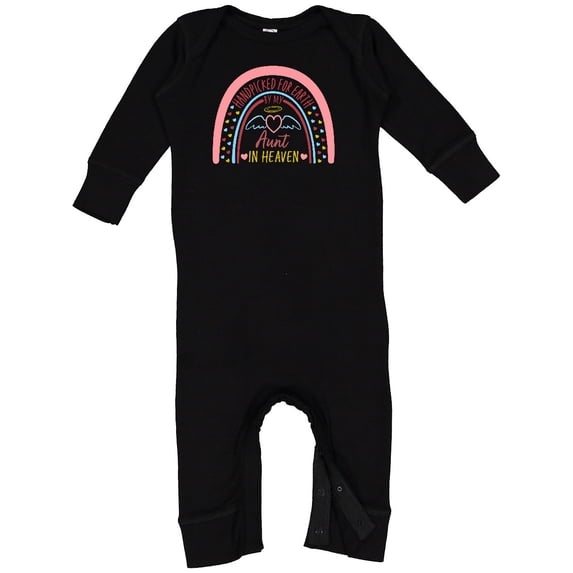 Inktastic Handpicked for Earth by My Aunt in Heaven Rainbow Baby Romper ...