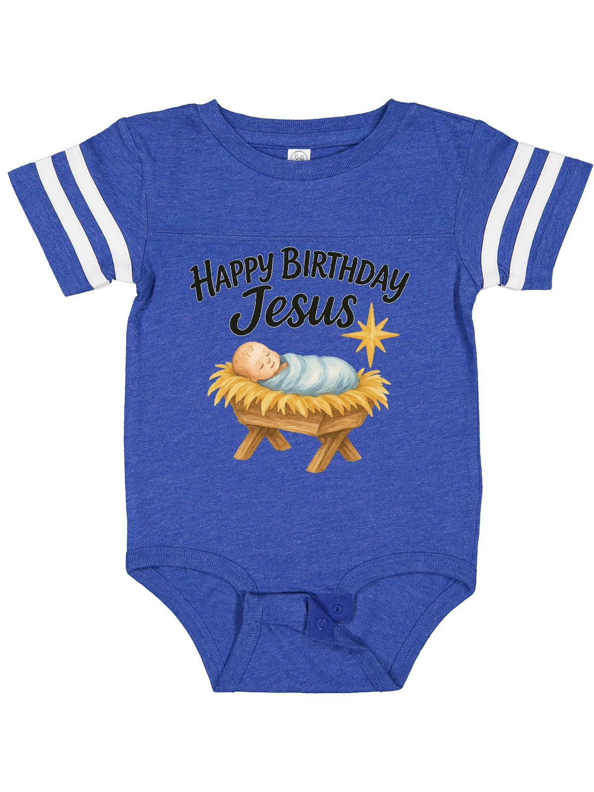 Inktastic Happy Birthday Jesus Nativity Christmas Boys or Girls Baby ...