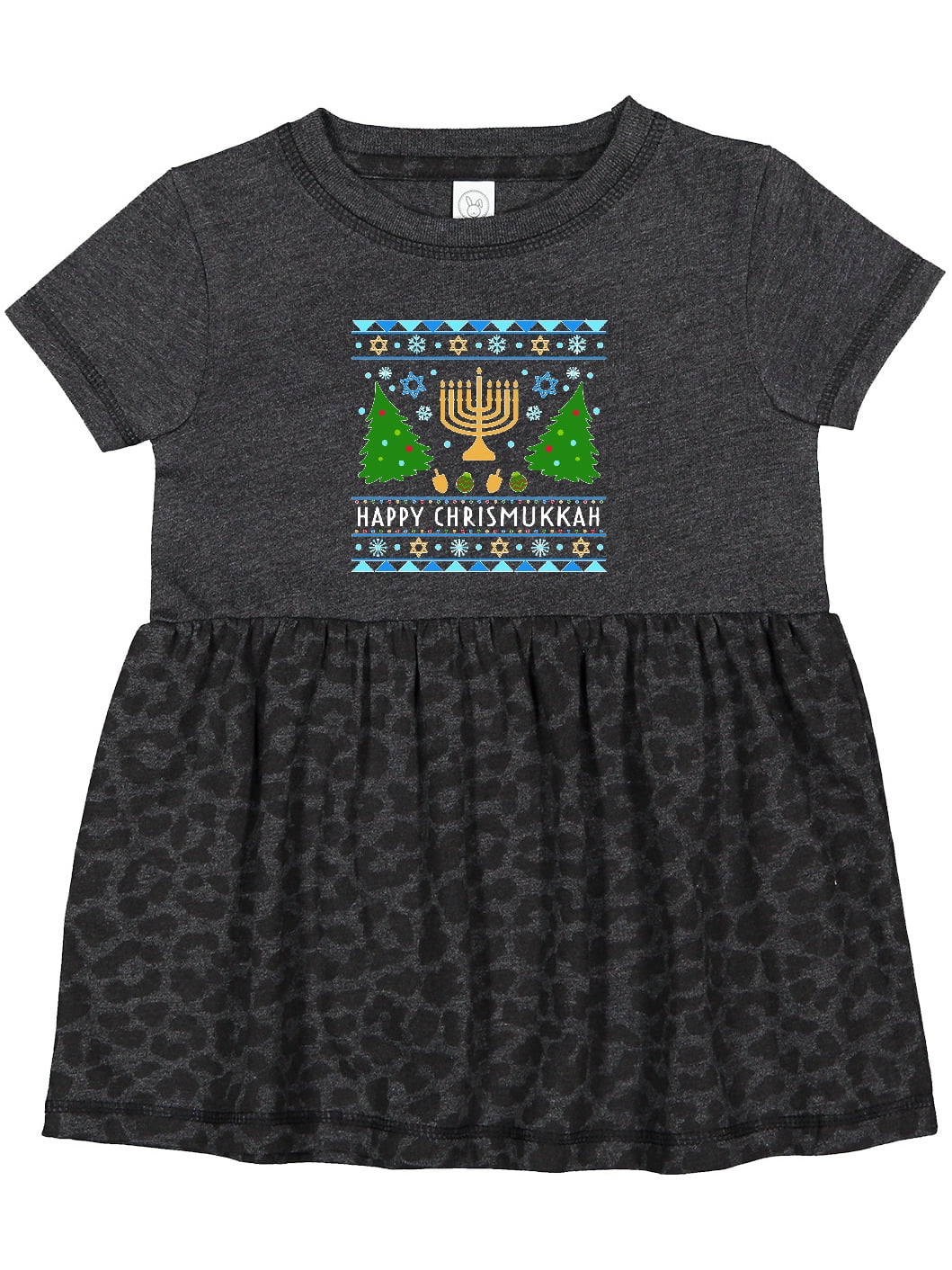 Inktastic Happy Chrismukkah Sweater Style with Menorah and Trees Girls ...