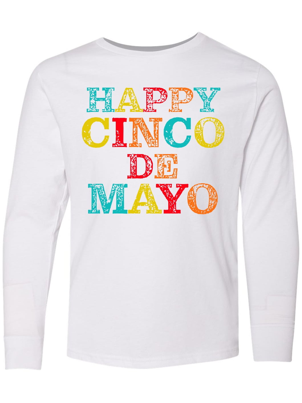 Inktastic Happy Cinco De Mayo Long Sleeve Youth T-Shirt - Walmart.com