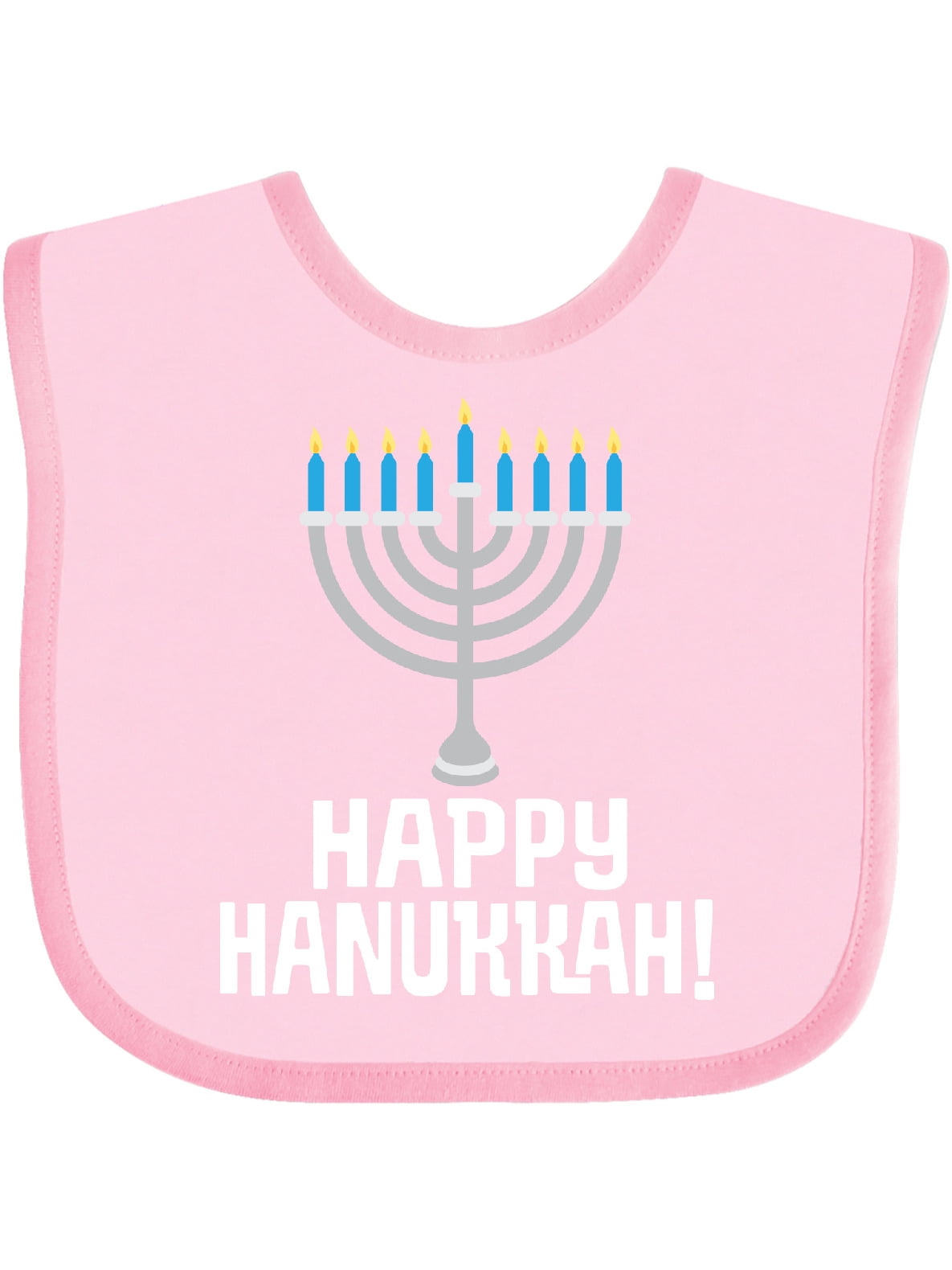 Inktastic Happy Hanukkah Menorah Boys or Girls Baby Bib - Walmart.com