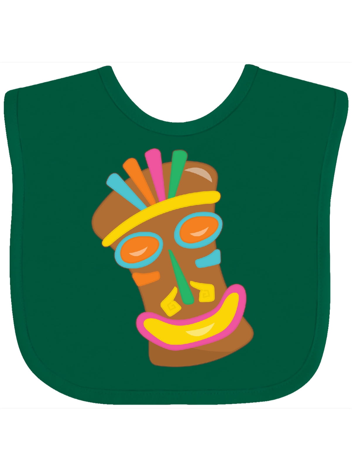 Inktastic Happy Tiki Face Boys or Girls Baby Bib - Walmart.com