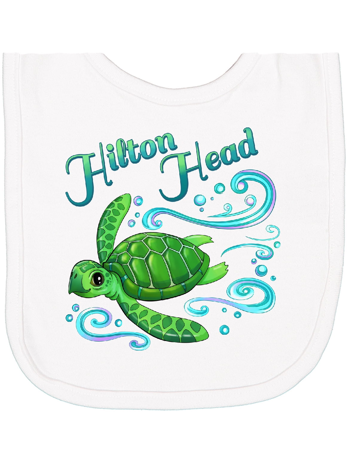 Inktastic Hilton Head Cute Sea Turtle with Waves and Bubbles Newborn ...