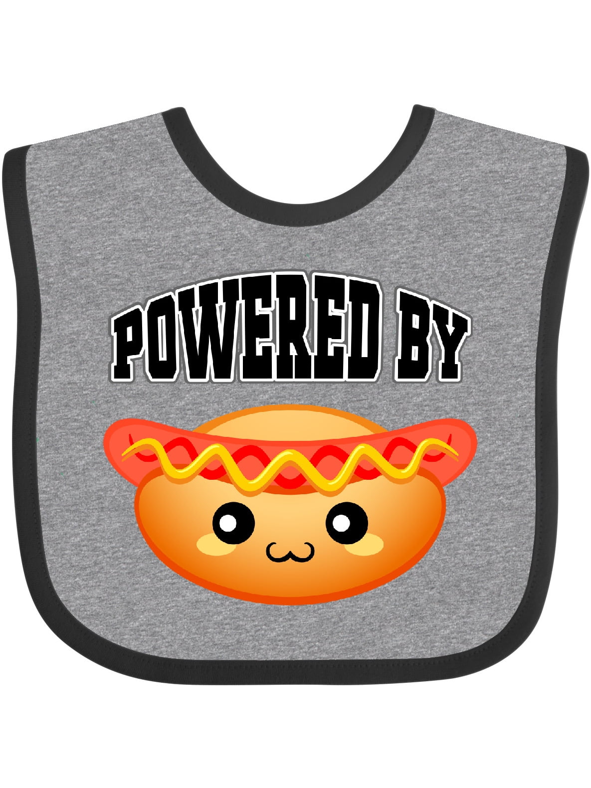 Inktastic Hot Dog Powered by Hotdogs Boys or Girls Baby Bib - Walmart.com