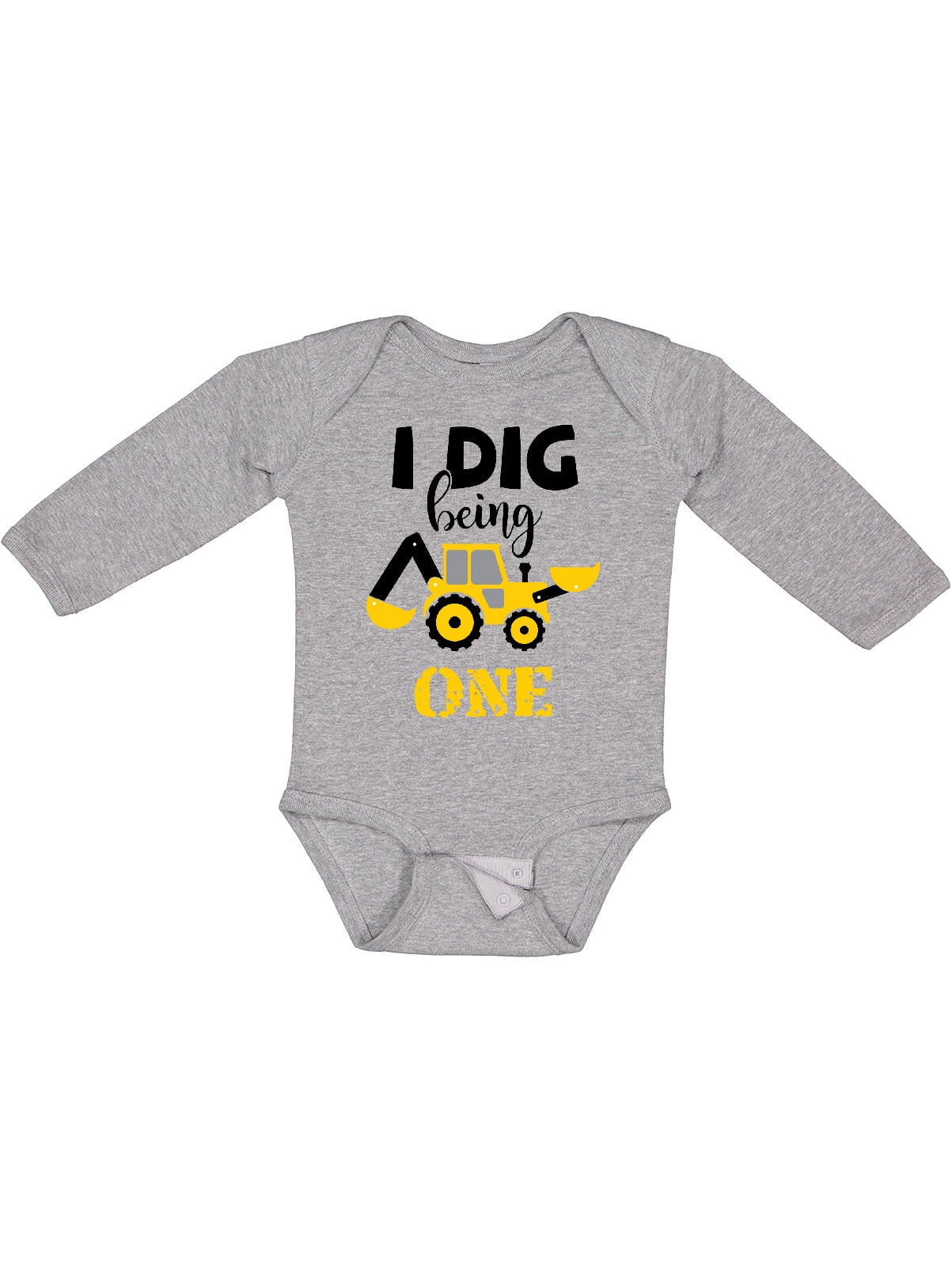 Inktastic I Dig Being One Boys Long Sleeve Baby Bodysuit - Walmart.com