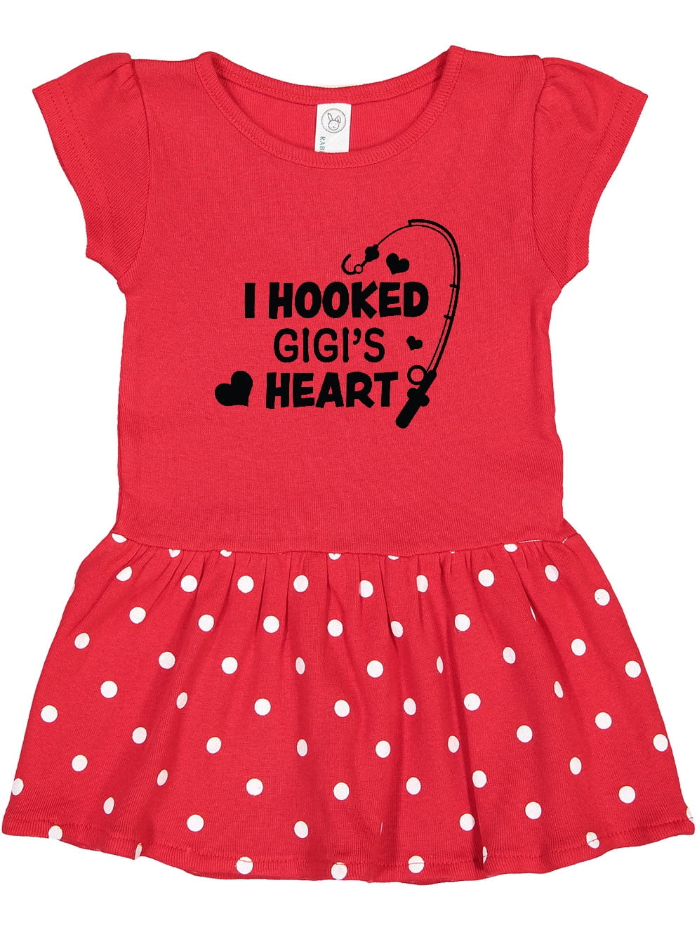 Inktastic I Hooked Gigi's Heart with Fishing Rod Girls Toddler Dress ...