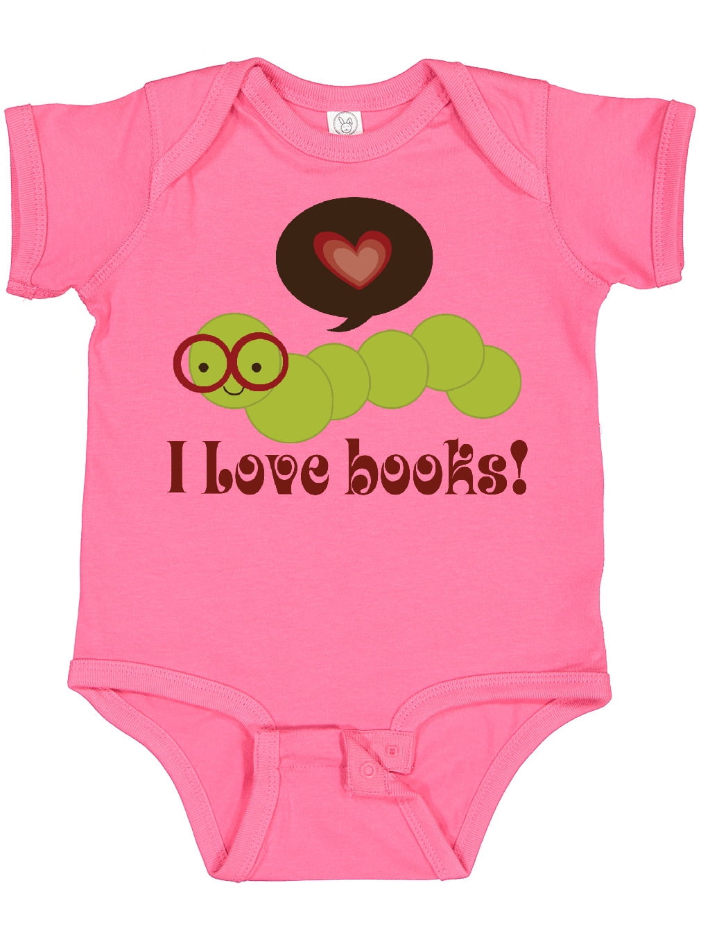 Inktastic I Love Books Bookworm Boys or Girls Baby Bodysuit - Walmart.com