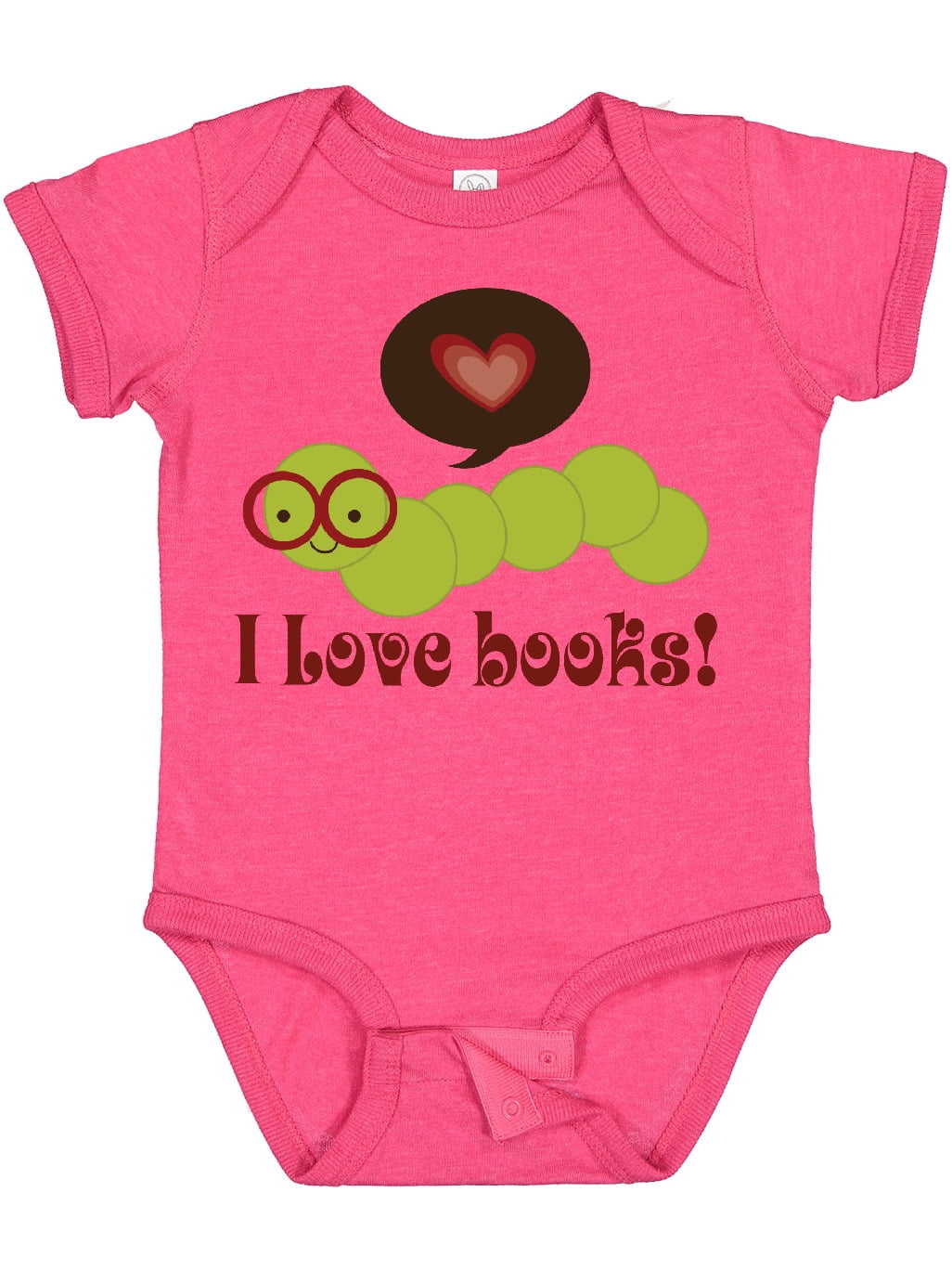 Inktastic I Love Books Bookworm Boys or Girls Baby Bodysuit - Walmart.com