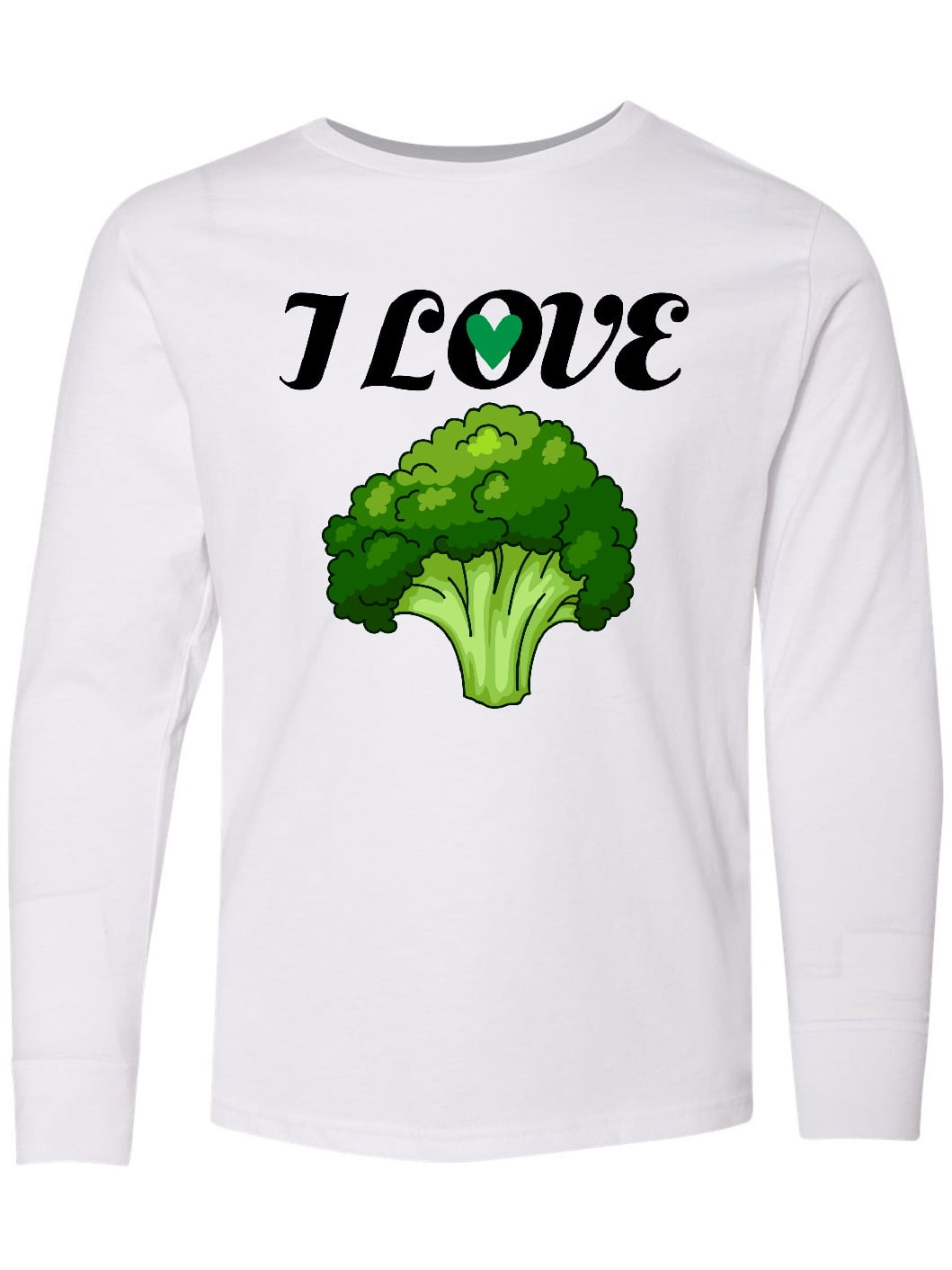 Inktastic I Love Broccoli Long Sleeve Youth T-Shirt - Walmart.com