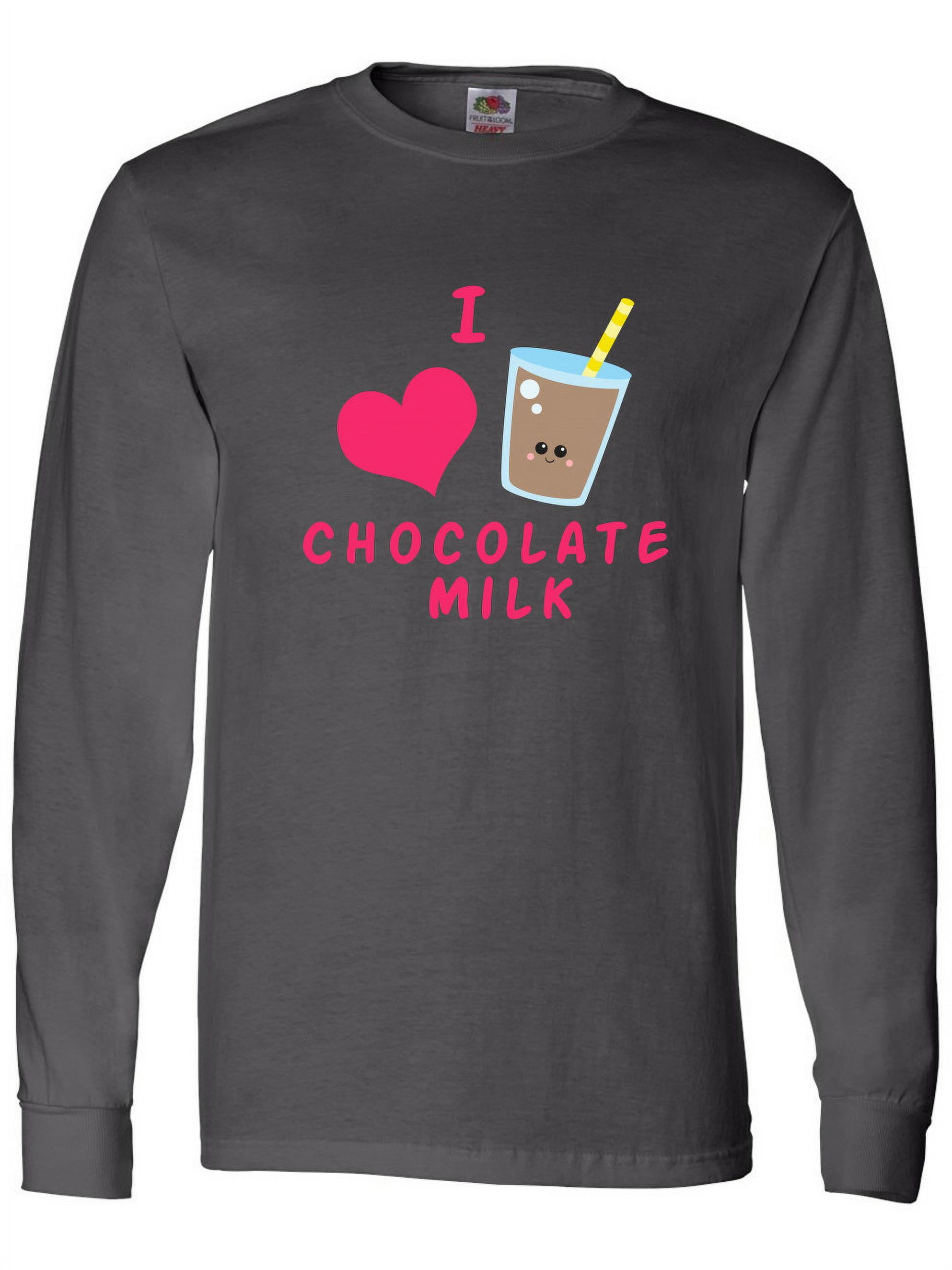 Inktastic I Love Chocolate Milk Long Sleeve T-Shirt - Walmart.com