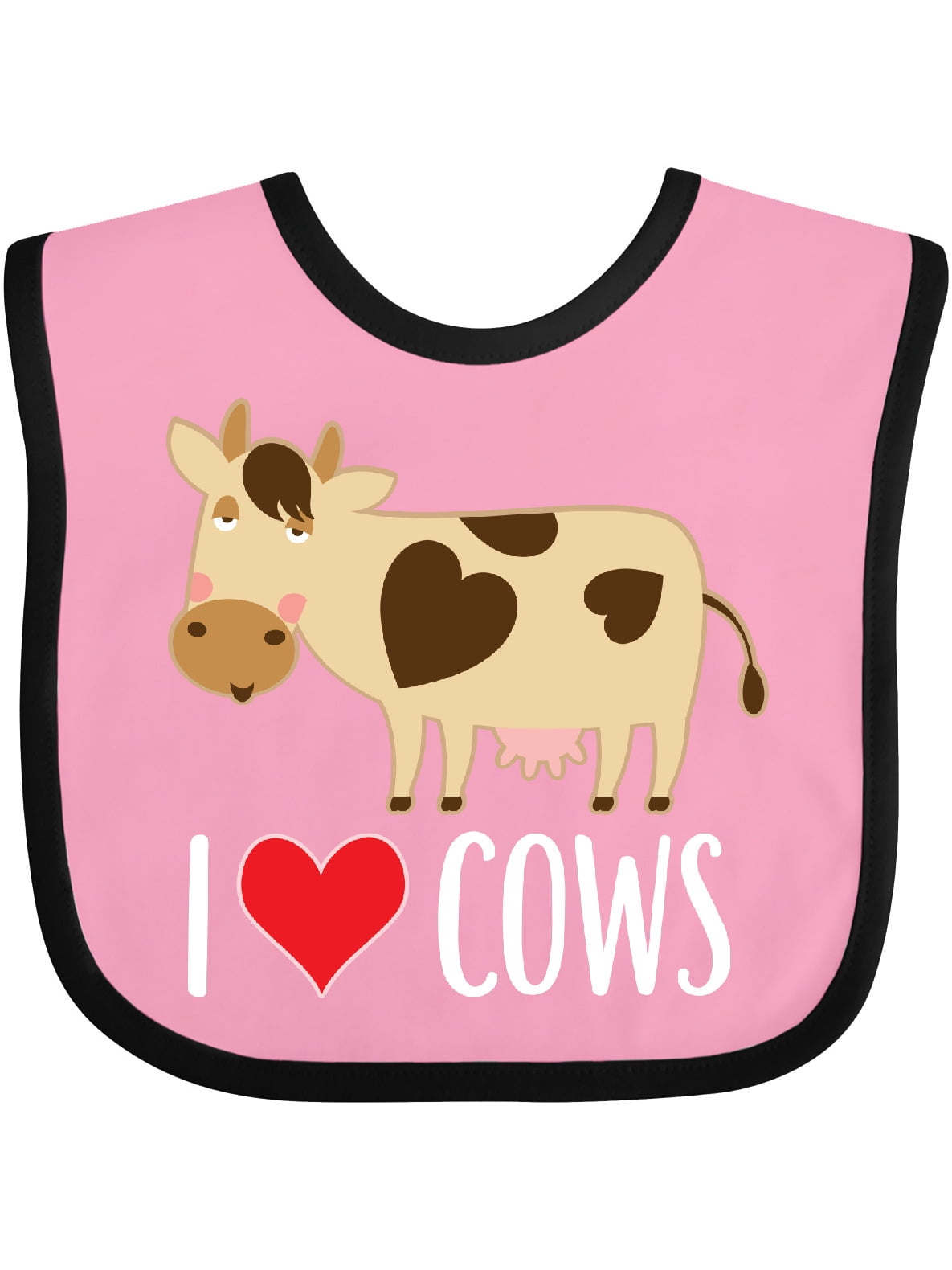 Inktastic I Love Cows Dairy Farmer Boys or Girls Baby Bib - Walmart.com