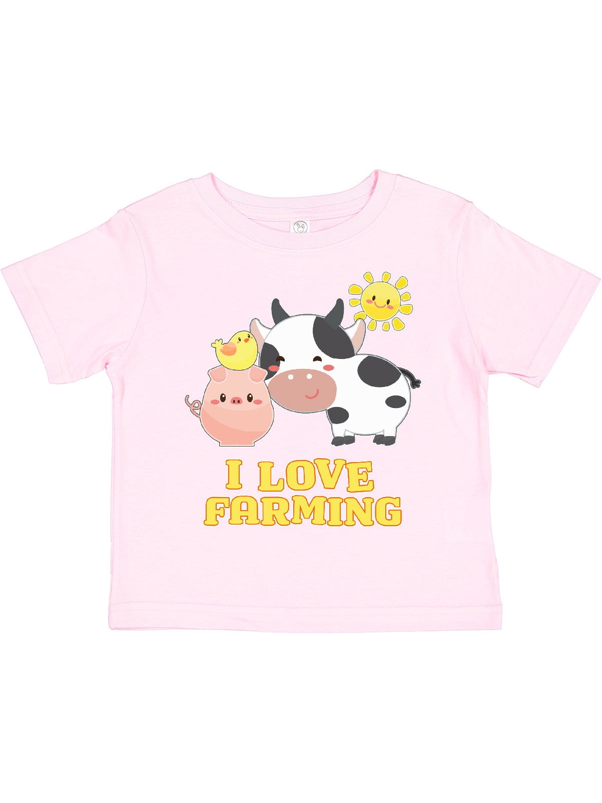Inktastic I Love Farming- Farm Animals Boys or Girls Toddler T-Shirt ...