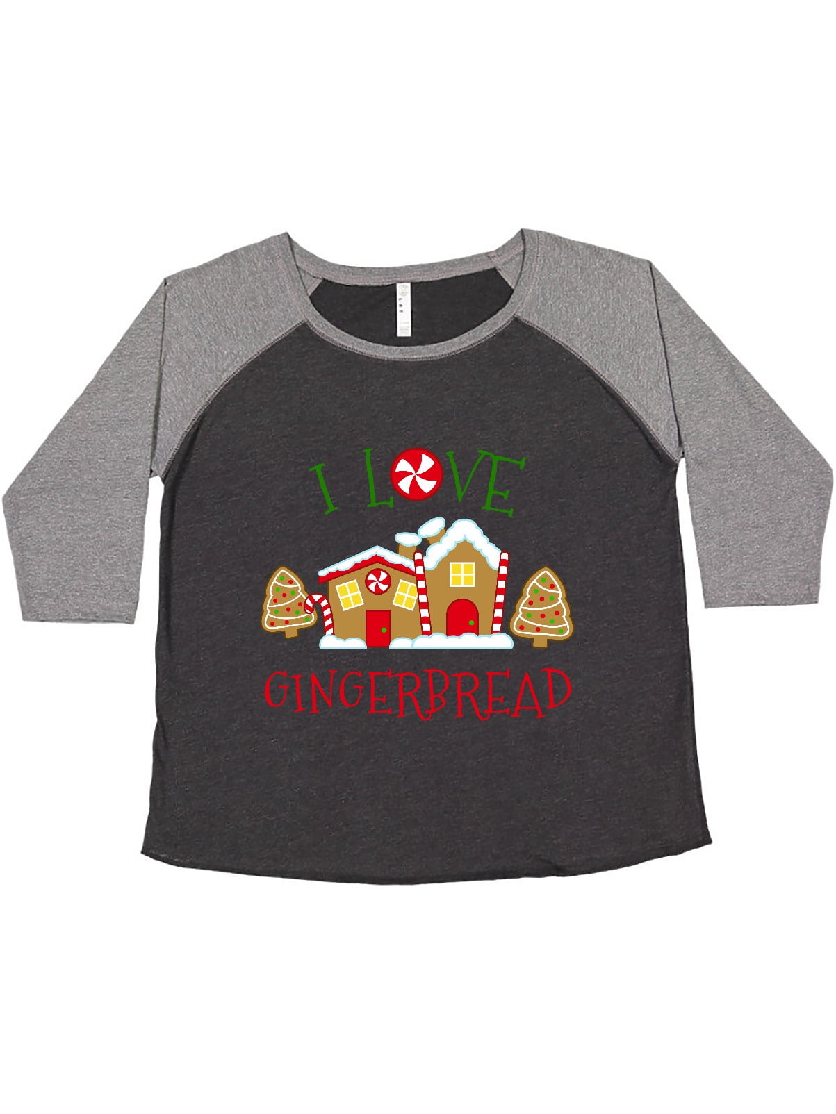 Inktastic I Love Gingerbread Christmas Holiday Women's Plus Size T ...