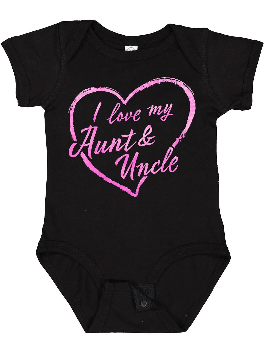 Inktastic I Love My Aunt and Uncle in Pink Chalk Heart Boys or Girls Baby Bodysuit - Walmart.com